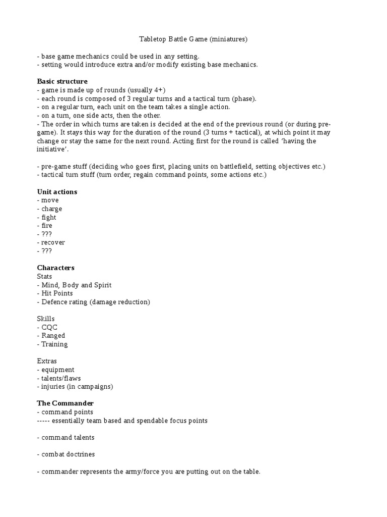 Tabletop Battle Game Starter | PDF