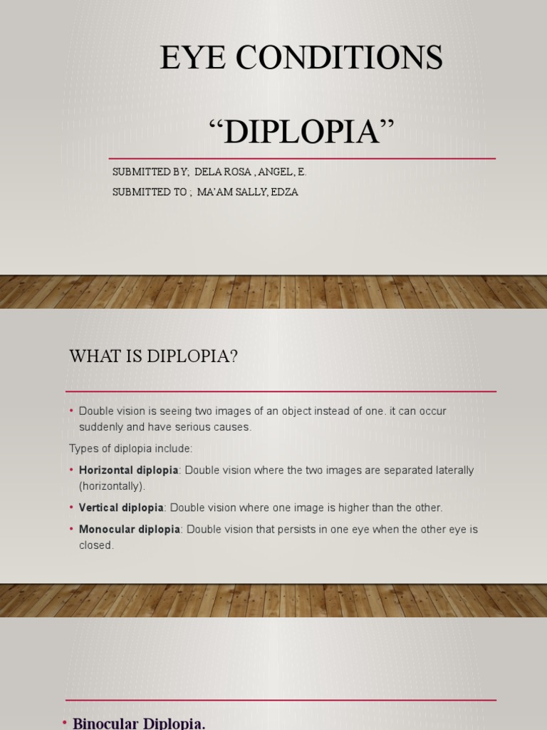 Eye Conditions: Diplopia | PDF | Ophthalmology | Human Eye