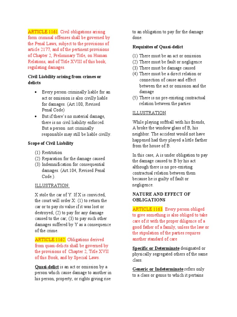 Requisites of Quasi-Delict | PDF | Legal Liability | Law Of Obligations