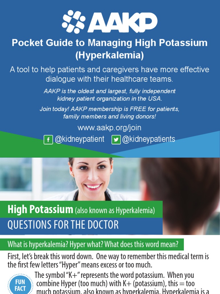Pocket Guide To Managing High Potassium (Hyperkalemia) | PDF | Foods ...