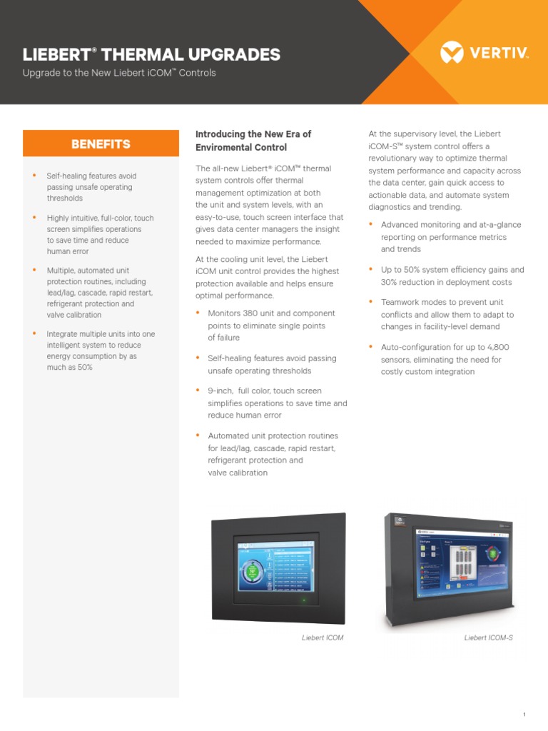 Liebert Thermal Upgrades: Benefits | PDF | Data Center | Efficient ...