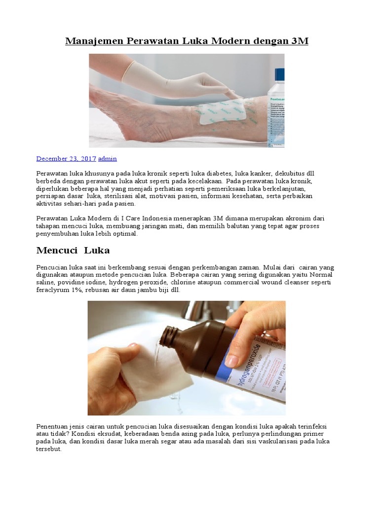 Manajemen Perawatan Luka Modern Dengan 3M76 | PDF