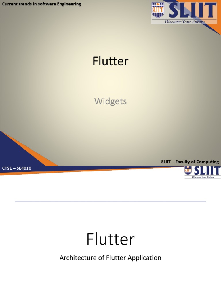 Flutter Widgets | PDF | User Interface | Application Software