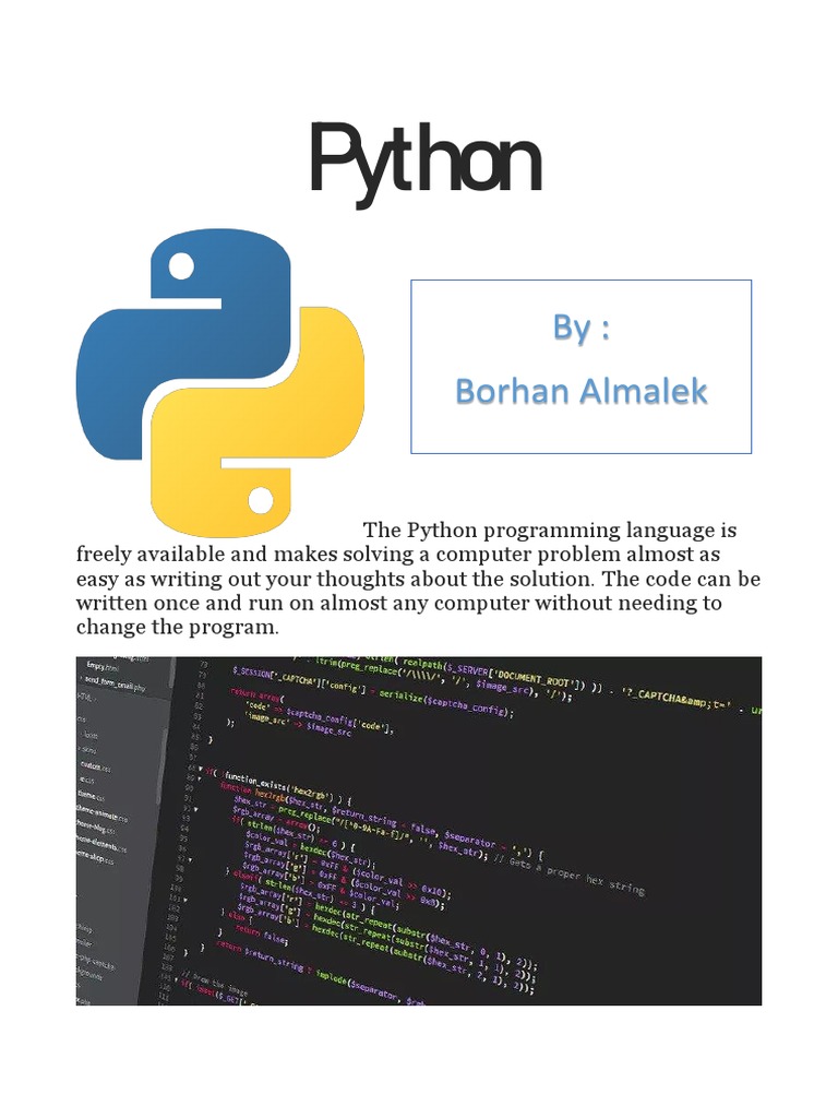 Python Pdf Python Programming Language Computer Programming