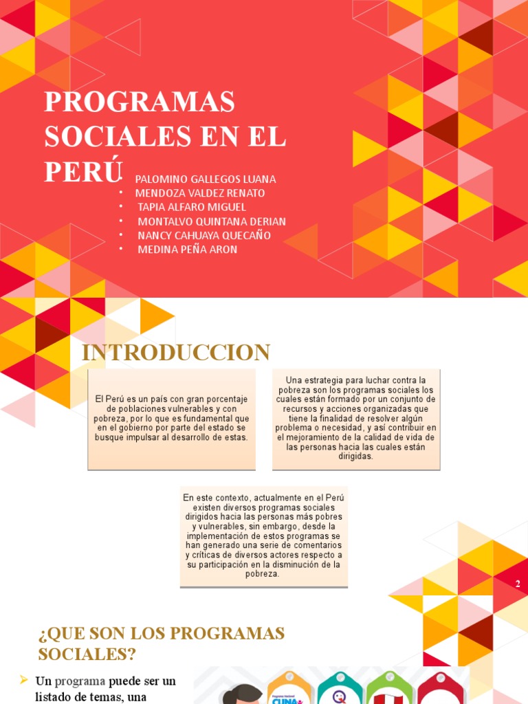 Programas Sociales en El Peru | Descargar gratis PDF | Pobreza ...