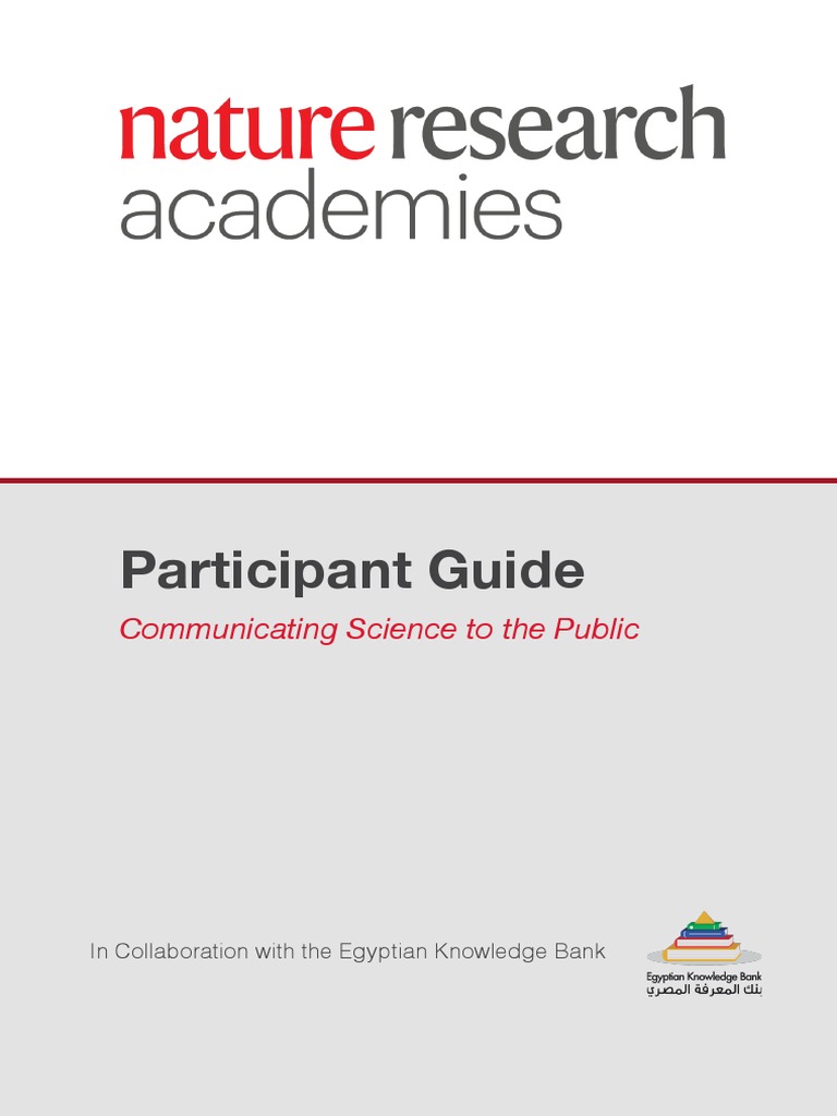 Participant Guide: Communicating Science To The Public | PDF | Science ...