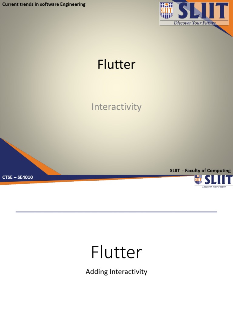 Flutter: Interactivity | PDF | Computing | System Software