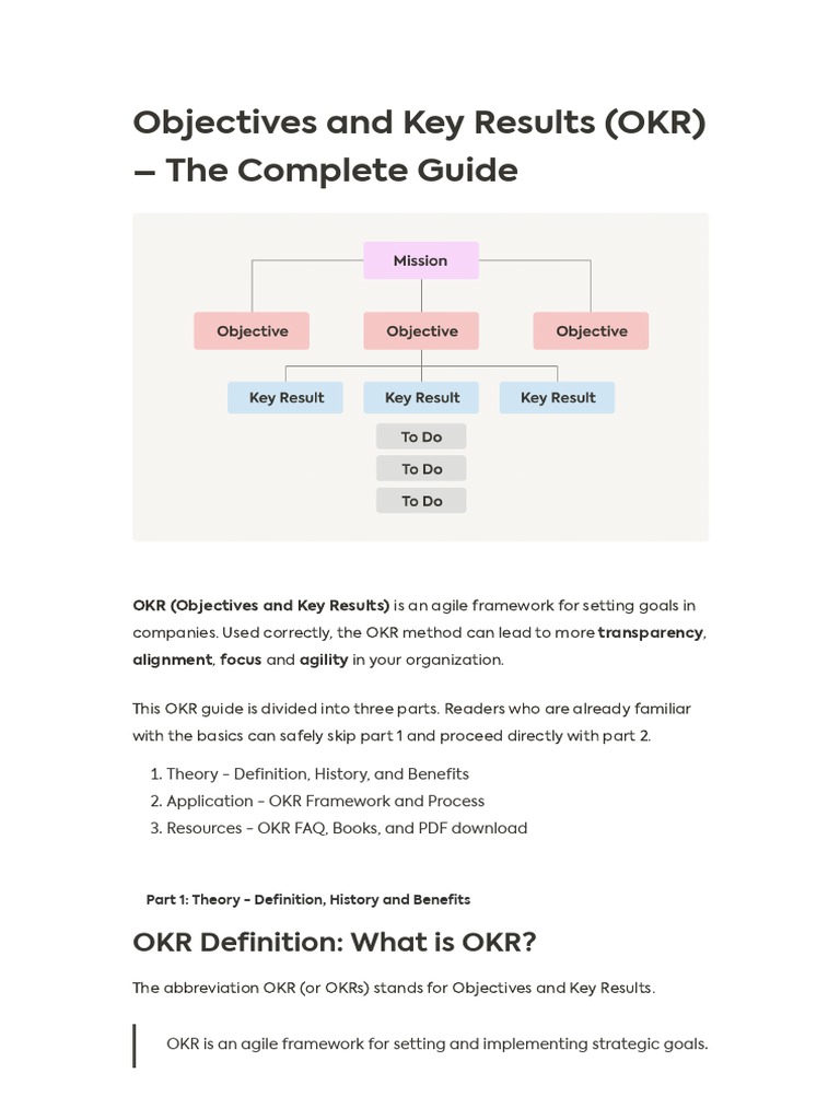 The Complete OKR Guide | PDF | Performance Indicator | Goal