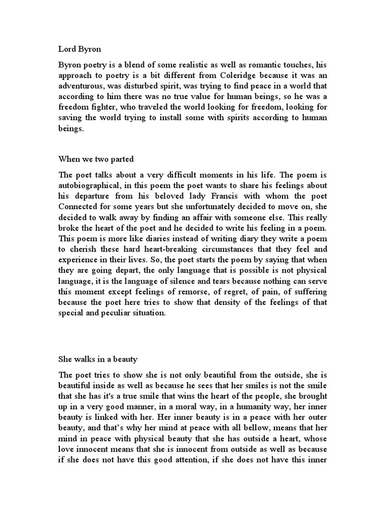 Lord Byron | PDF | Lord Byron | Beauty