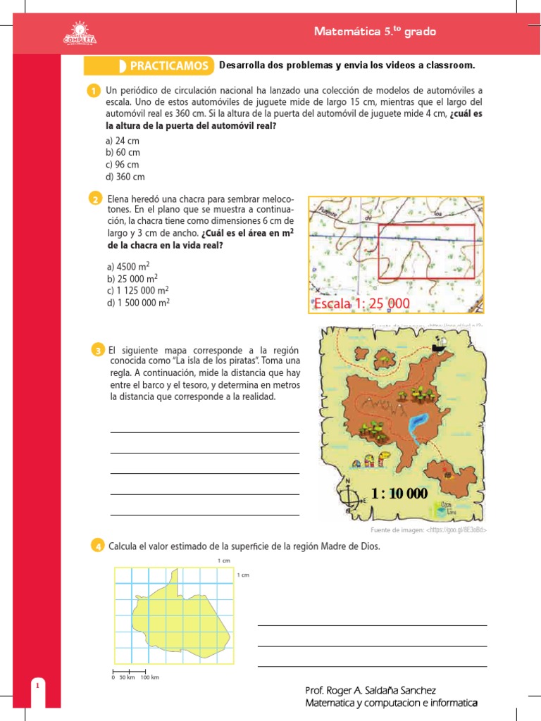 Practicamos Mapas y Escalas | PDF