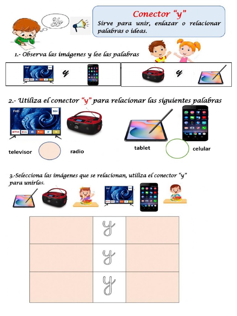 Ficha de Trabajo - Uso Del Conector y | PDF