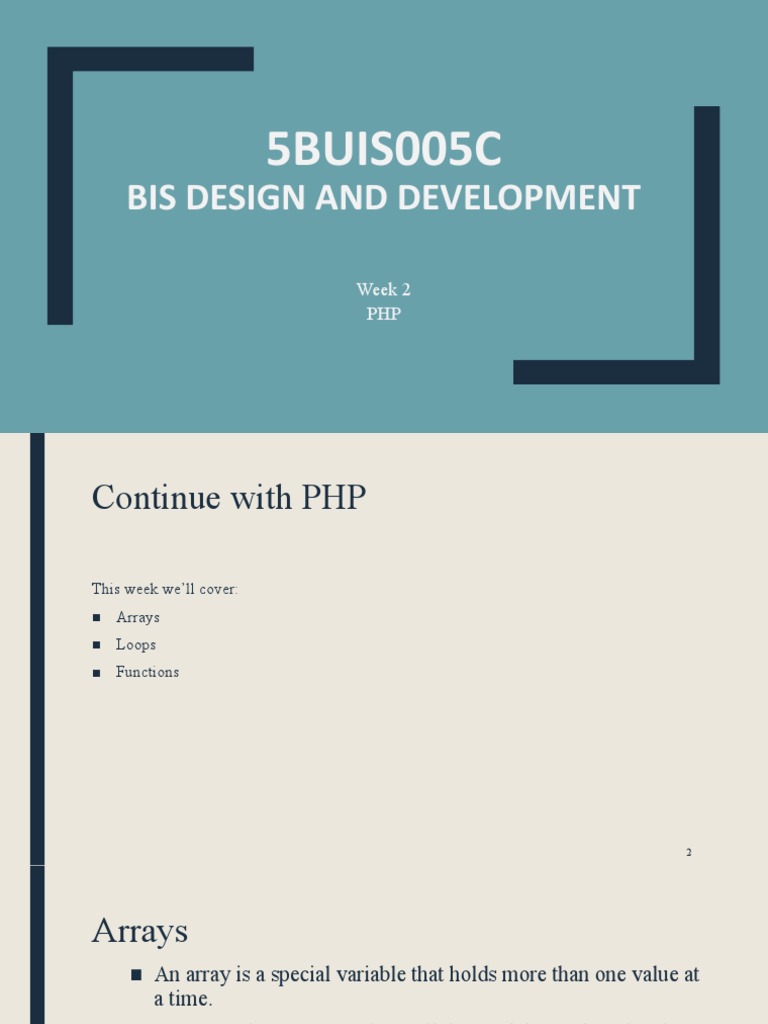 5BUIS005C: Bis Design and Development | PDF | Array Data Type | Control ...