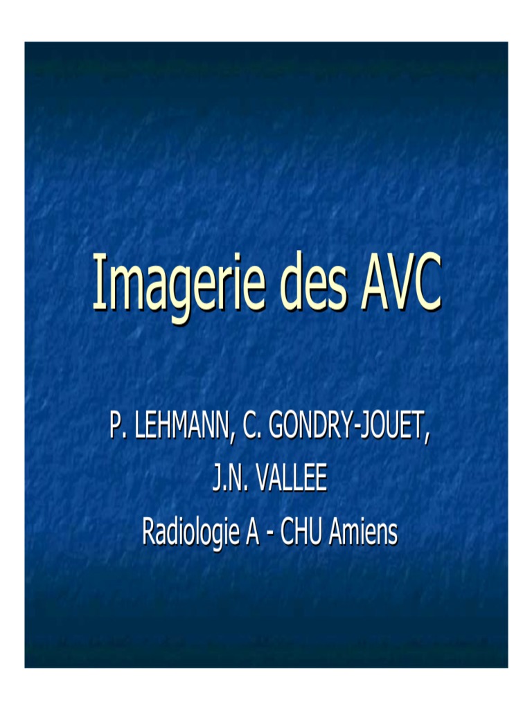 Imagerie Des Avc | PDF