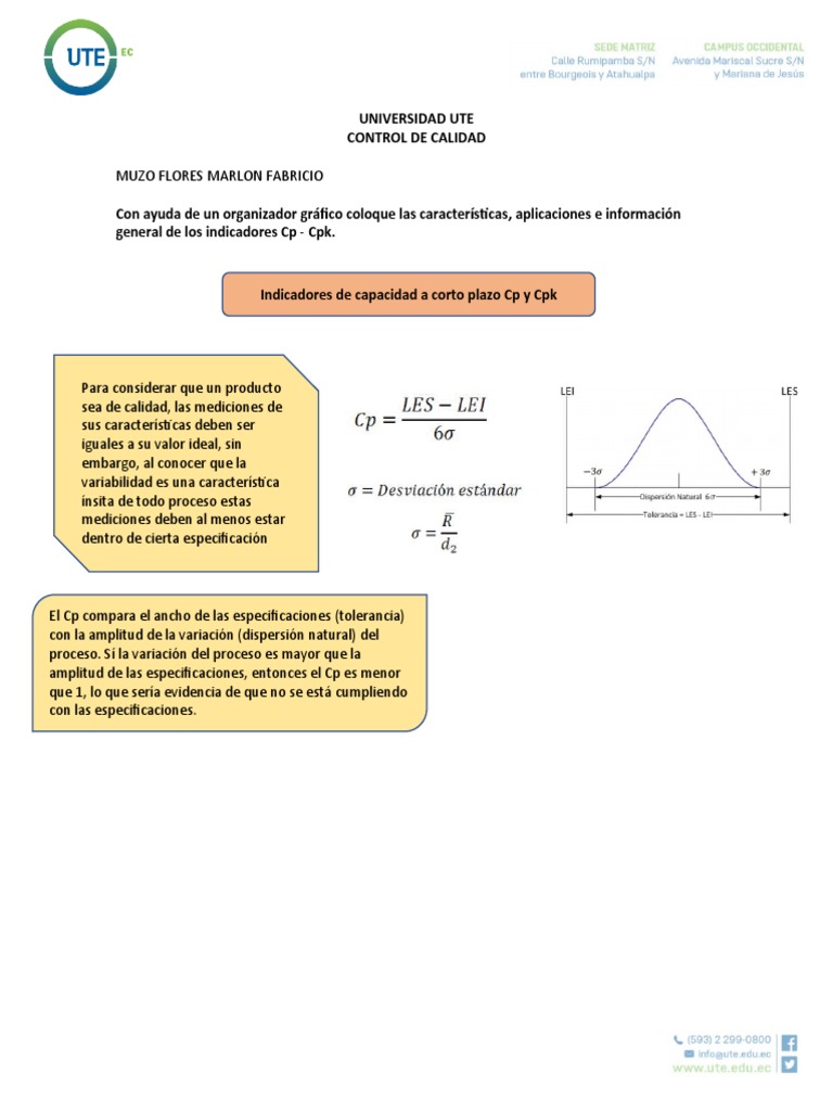 CP y CPK | PDF