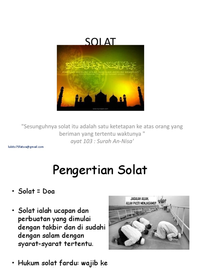 Syarat Wajib Syarat Sah Solat | PDF