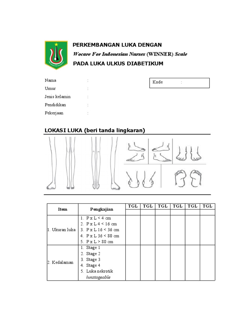 Penilaian Luka Menggunakan Winners Scale | PDF