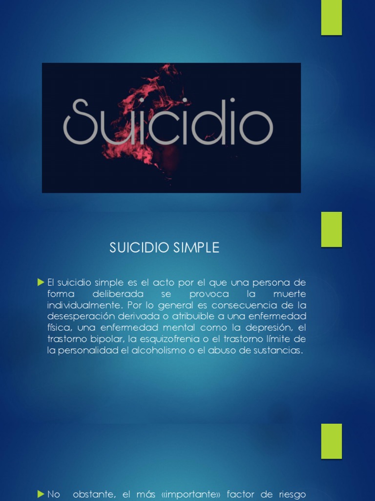 Suicidio Simple: Causas y Consecuencias | PDF | Suicidio | Trastorno mental