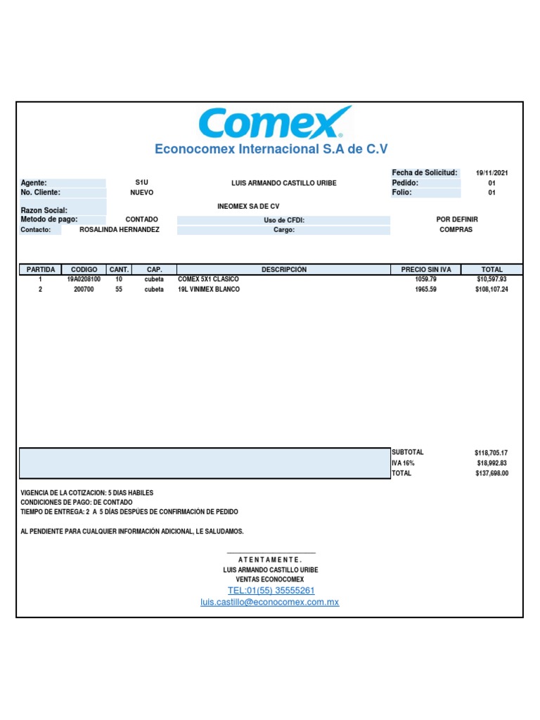 Cotizacion Ec03 | PDF