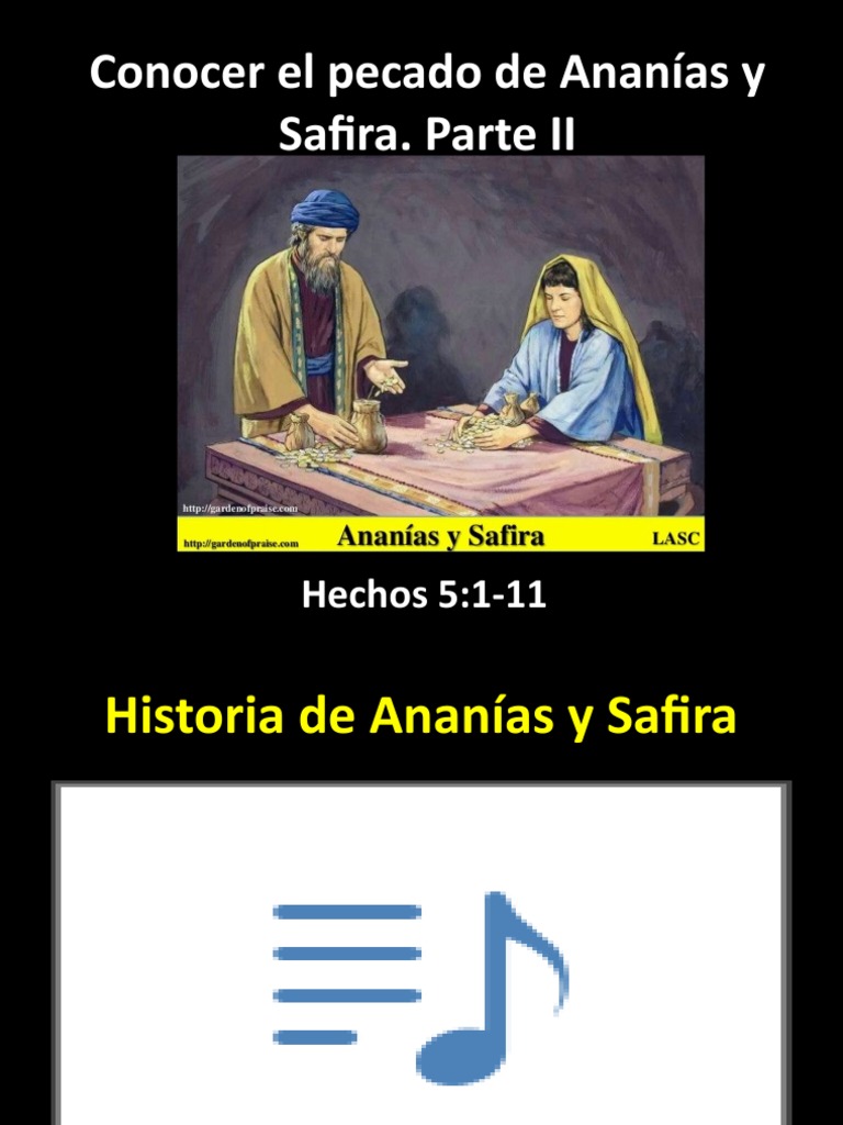 Conocer El Pecado de Ananías y Safira | PDF
