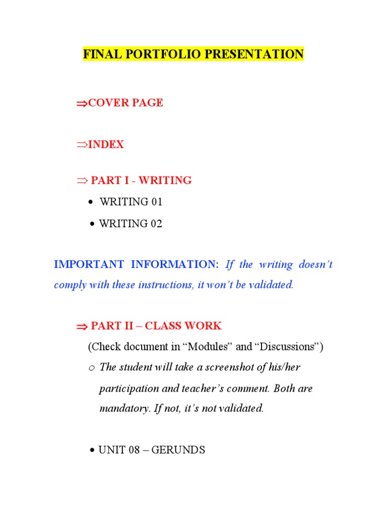 Final Portfolio Presentation | PDF