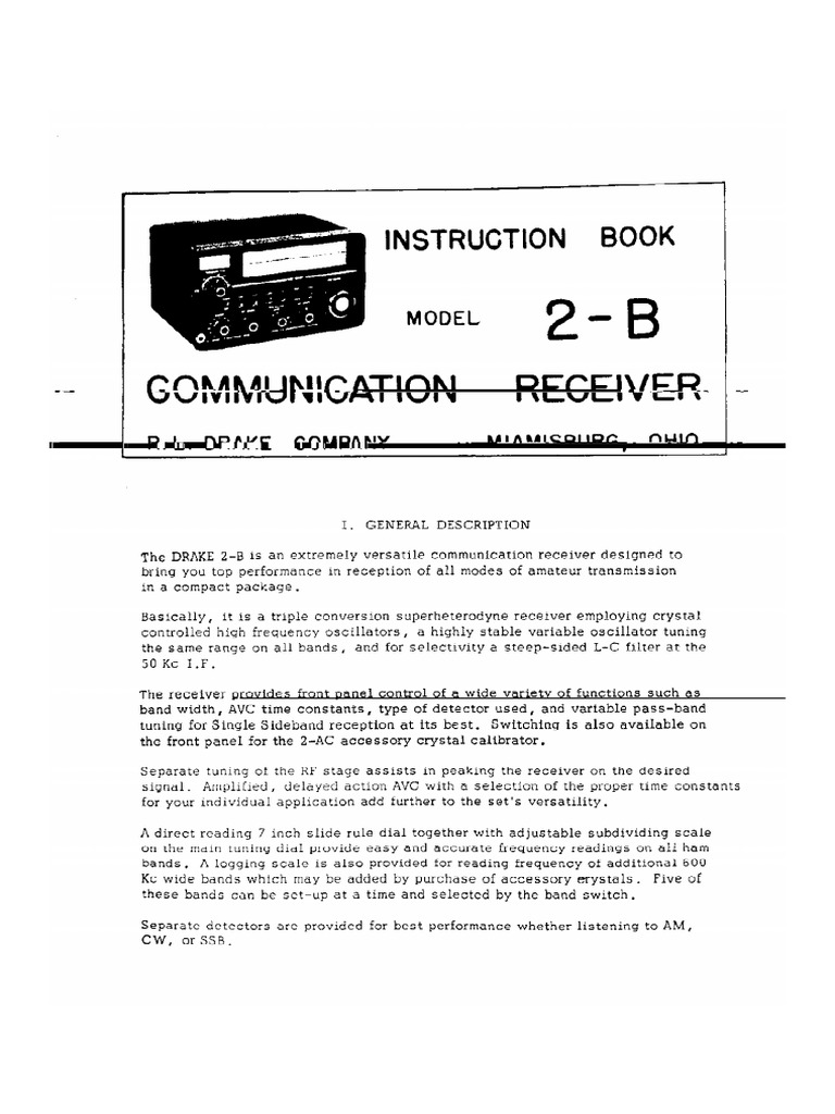 Drake - 2B HF Reciever - Service Manual | PDF