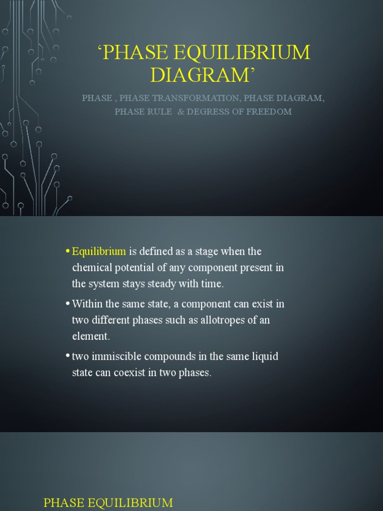 Phase Equilibrium Diagram': Phase, Phase Transformation, Phase Diagram, Phase Rule & Degress of ...