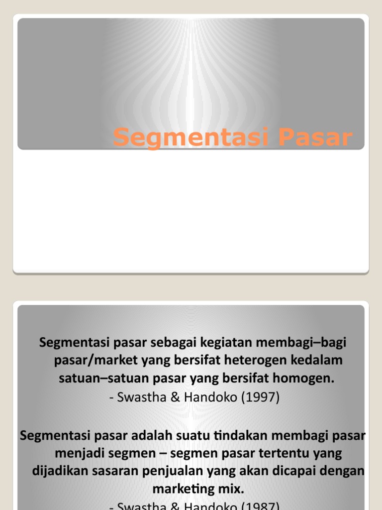 Segmentasi, Targeting, Positioning | PDF