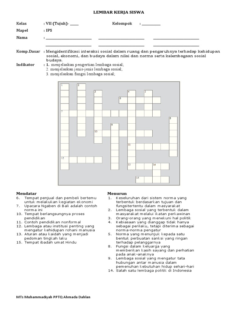 LKS Ips 7 TTS Lembaga Sosial Lembaga Sosial | PDF