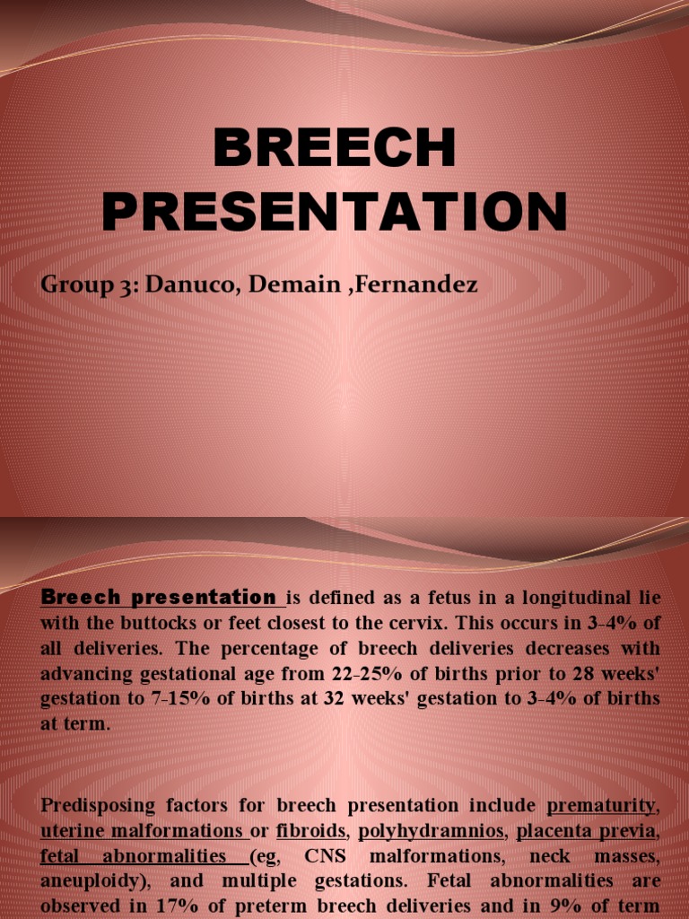 Breech Presentation | PDF | Childbirth | Uterus