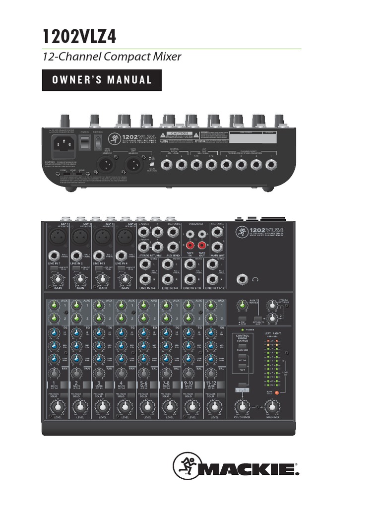 Owner'S Manual: 12-Channel Compact Mixer | PDF | Microphone | Recording