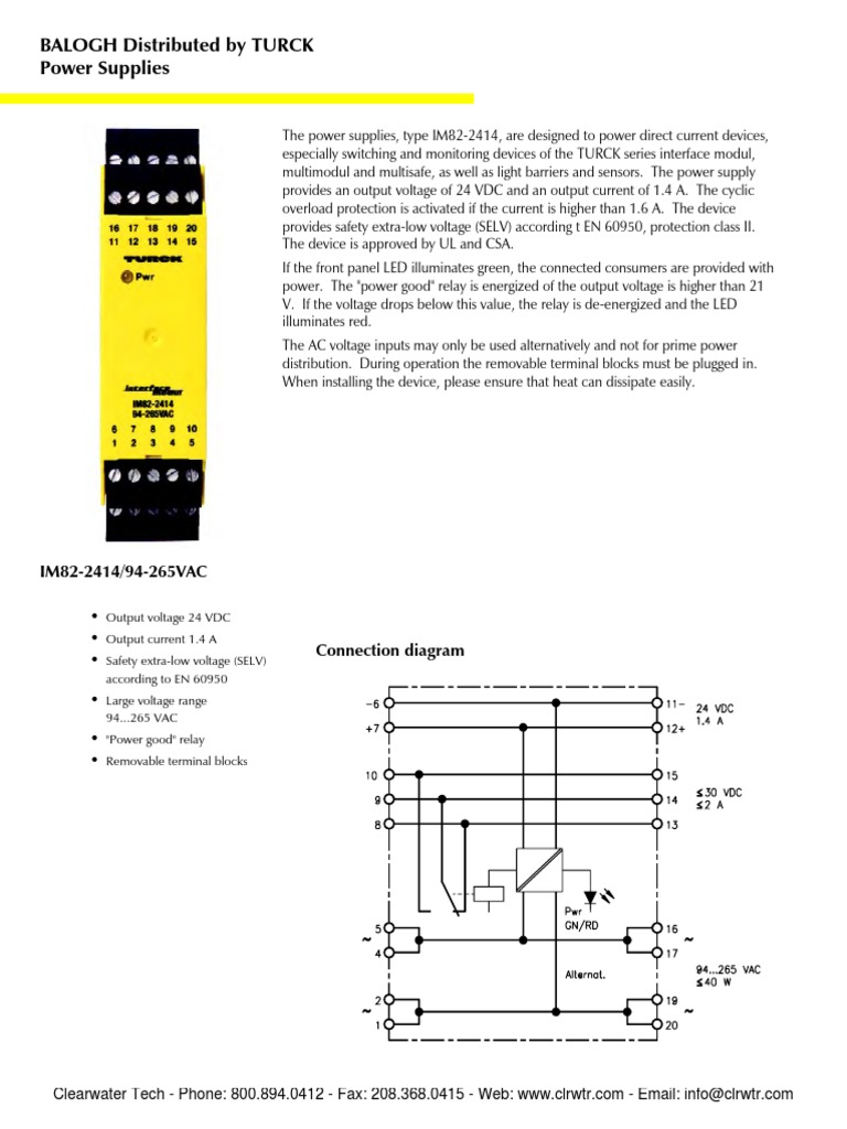 TURCK Power Supplies | PDF | Power Supply | Relay