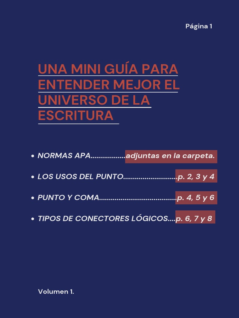 Una Mini Guía Sobre Redacción y Escritura | PDF | Coma | Puntuación