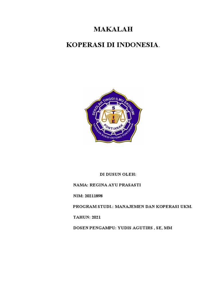 Makalah Manajemen Koprasi Dan Ukm | PDF | Bisnis | Pengelolaan Keuangan & Uang