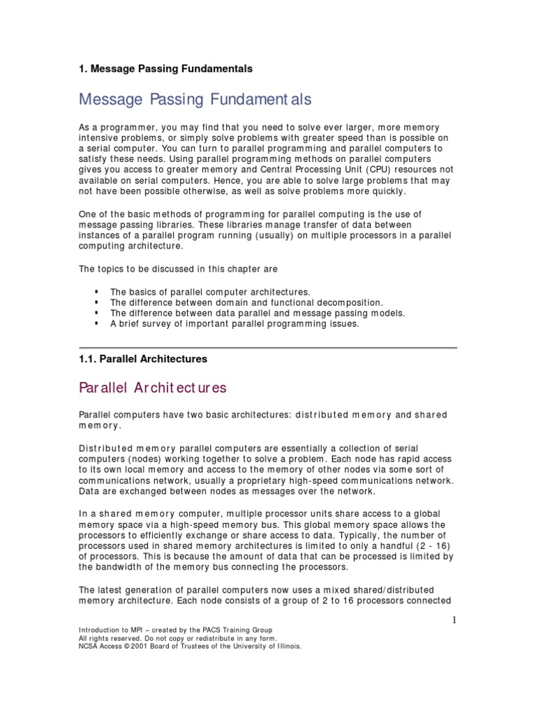 Fundamentos Mpi Pdf Parallel Computing Message Passing Interface