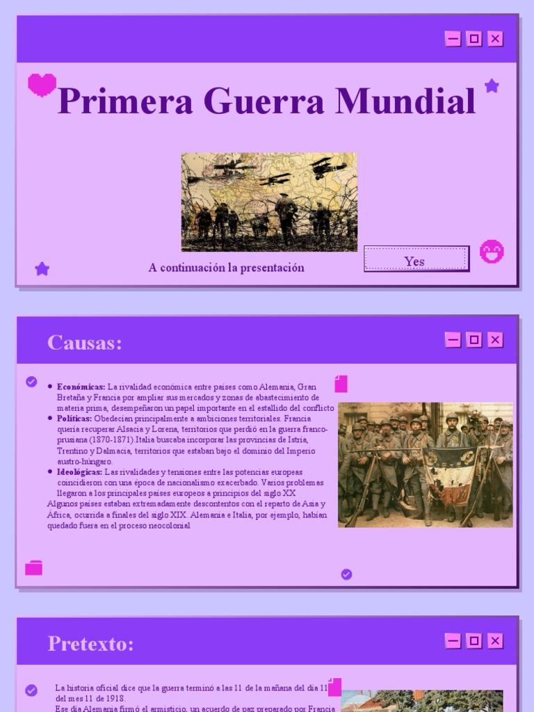 Power Point de La Primera Guerra Mundial | PDF | Primera Guerra Mundial | Austria Hungría