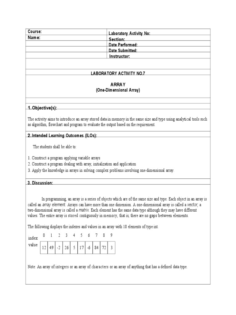 Course: Name: Laboratory Activity No: Section: Date Performed: Date ... Course: Name: Laboratory Activity No: Section: Date Performed: Date ...