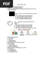 Soal Latihan Telling Time dalam Bahasa Inggris | PDF | Home & Garden