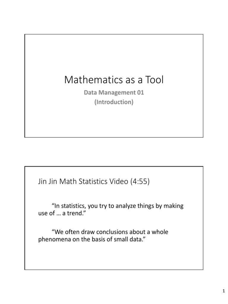 M4 - Introduction To Statistics (Slides) | PDF