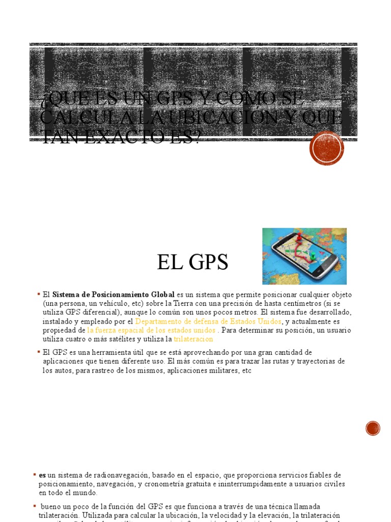 Presentacion de Que Es Un Gps | PDF | Sistema de Posicionamiento Global