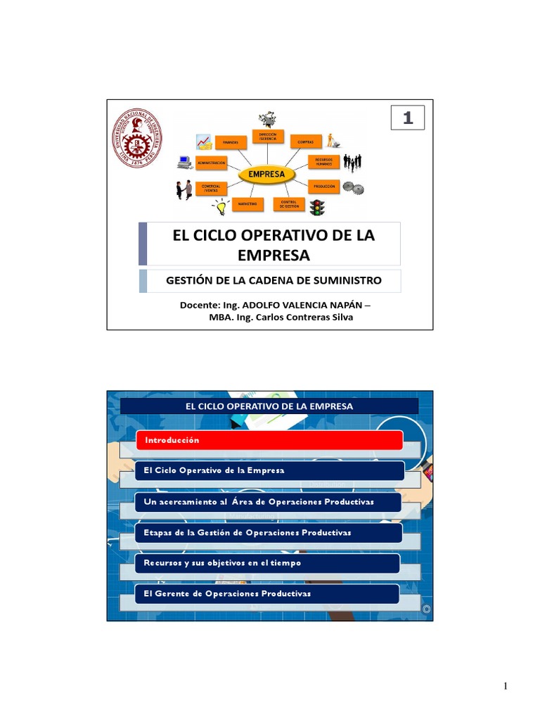 Gestión de La Cadena de Suministro 01 - Ciclo Operativo de La Empresa ...
