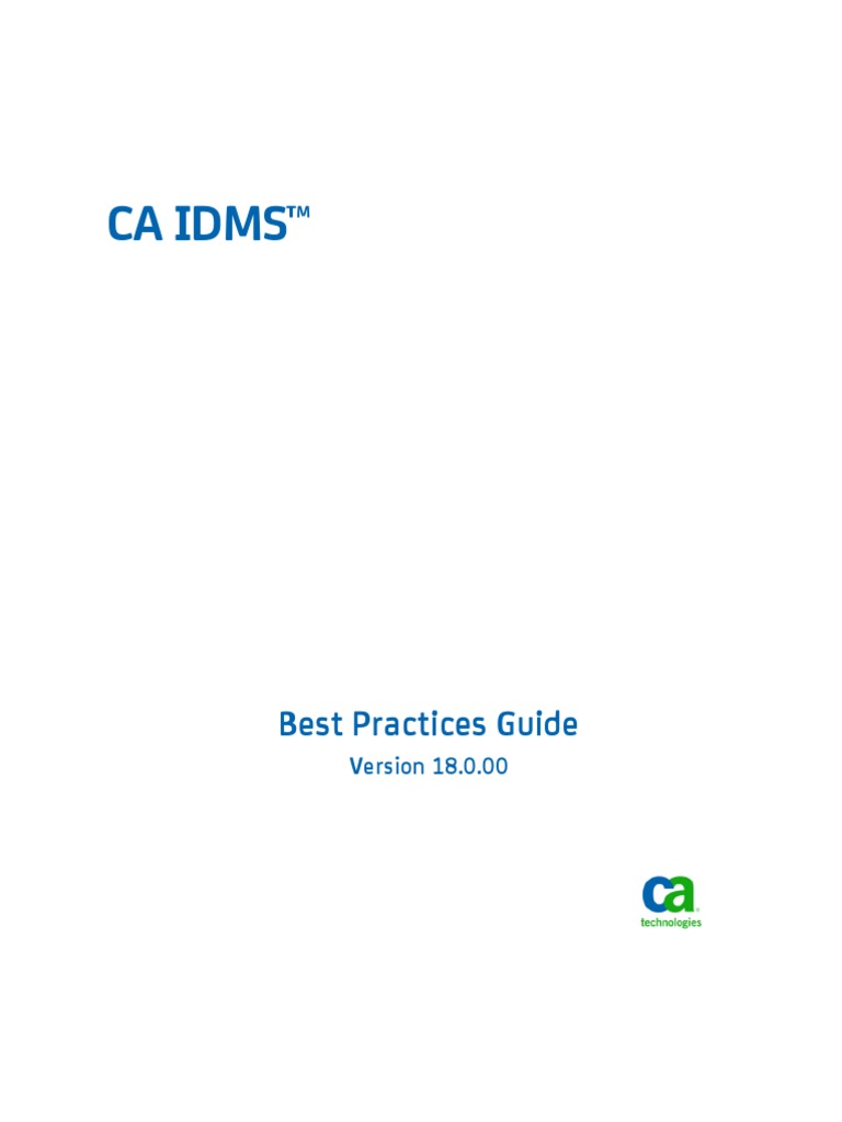 Ca Idms™: Best Practices Guide | PDF | Databases | Operating System
