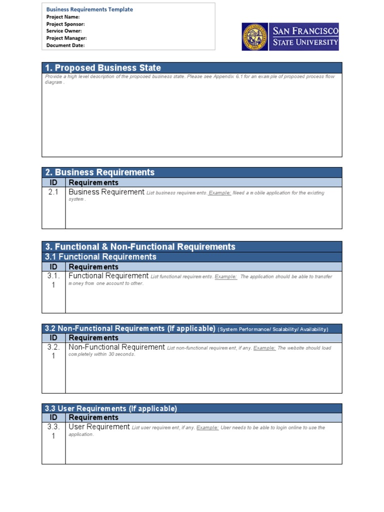 Business Requirements Template Guide | PDF | Use Case | Personal ...