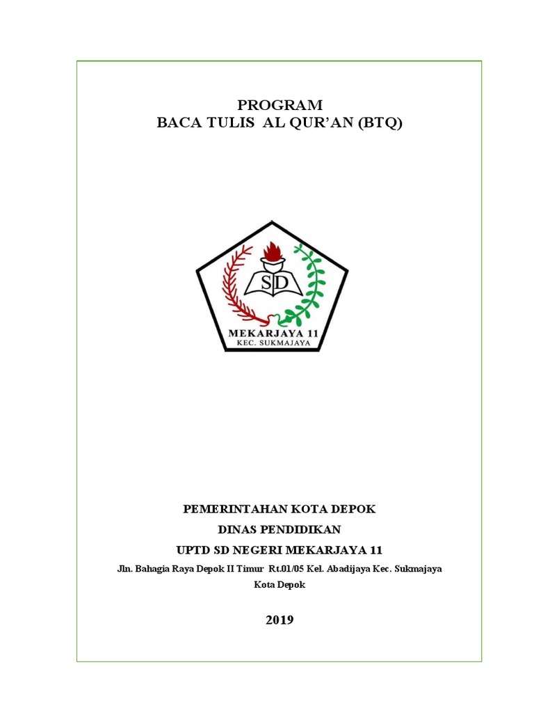 Program BTQ 2019 | PDF | Karier & Perkembangan | Kajian Bahasa Asing