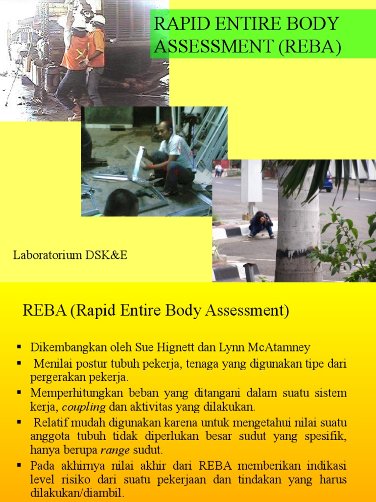 Rapid Entire Body Assessment (Reba) : Laboratorium DSK&E | PDF