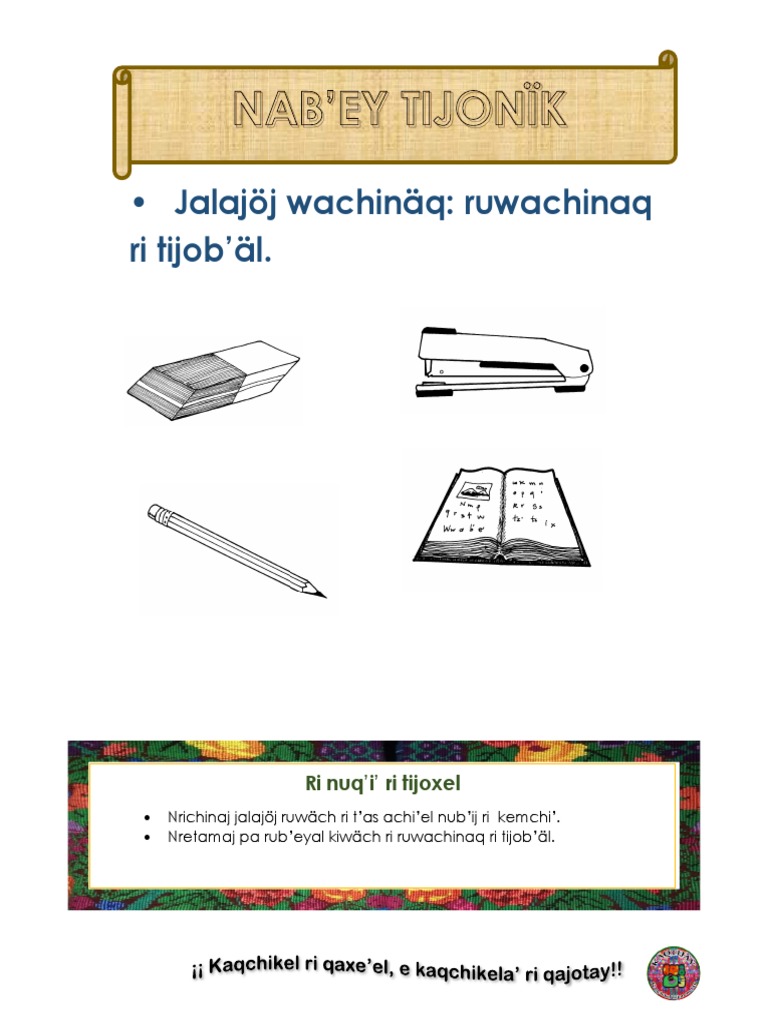 Nab'ey Tijonïk Samajib'äl Tijob'äl | PDF | Hogar, jardinería y bricolaje