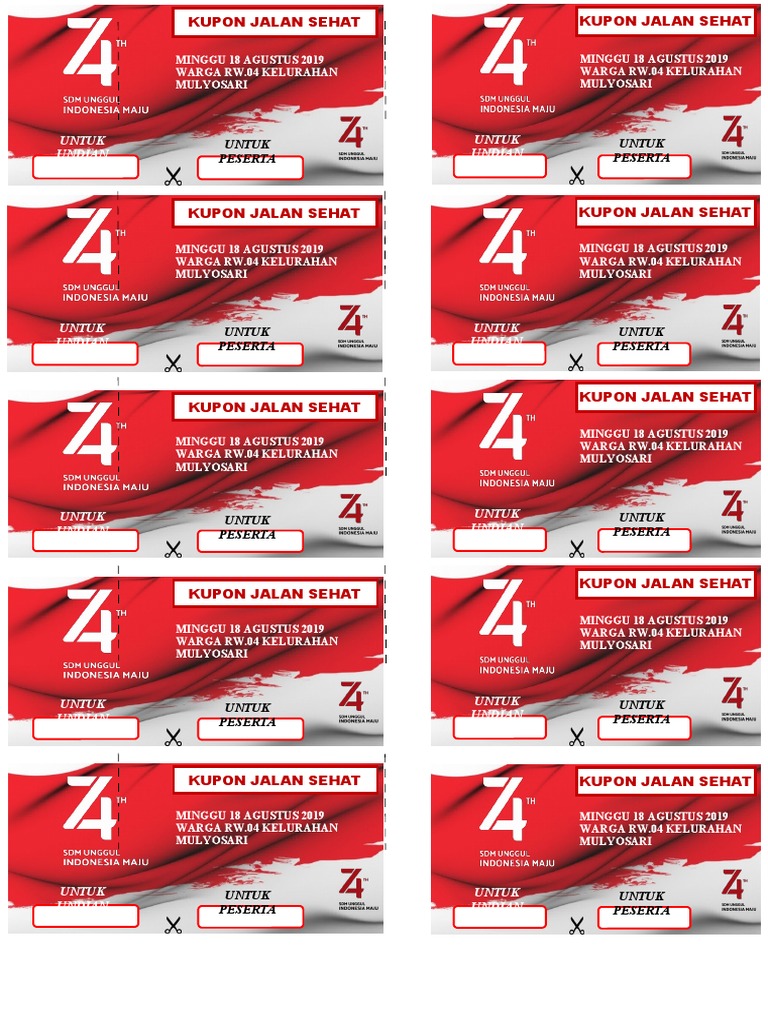 Kupon Jalan Sehat | PDF