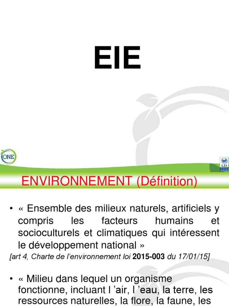 Note de Cours 3 - Etudes D Impacts Environnementaux | Download Free PDF | Environnement naturel ...
