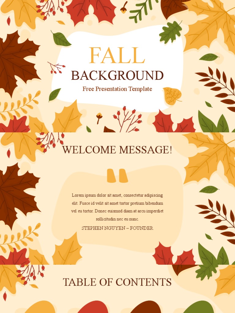 Fall Background PowerPoint Template by SlideWin | PDF | Communication ...