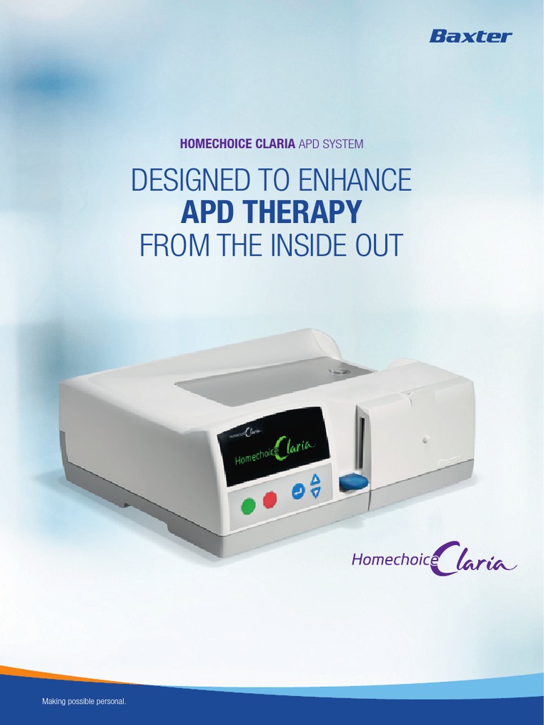Homechoice Claria: Advanced APD Solution | PDF | Dialysis | Hemodialysis