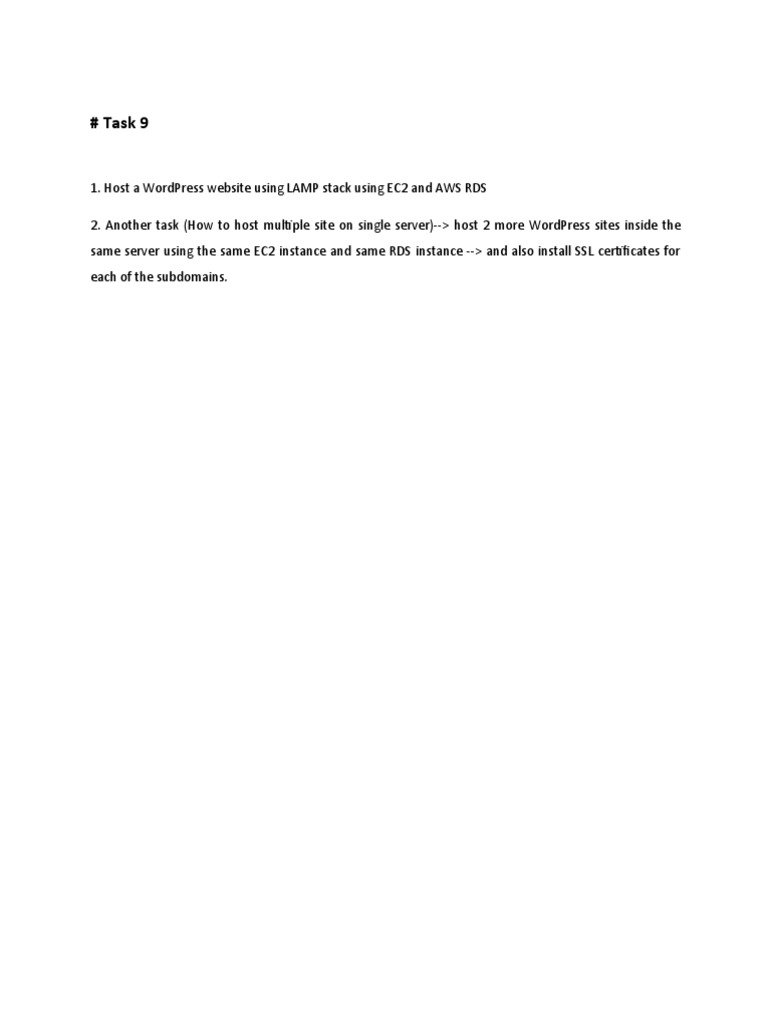 Host A Wordpress Website Using Lamp Stack Using Ec2 And Aws Rds Pdf Apache Server